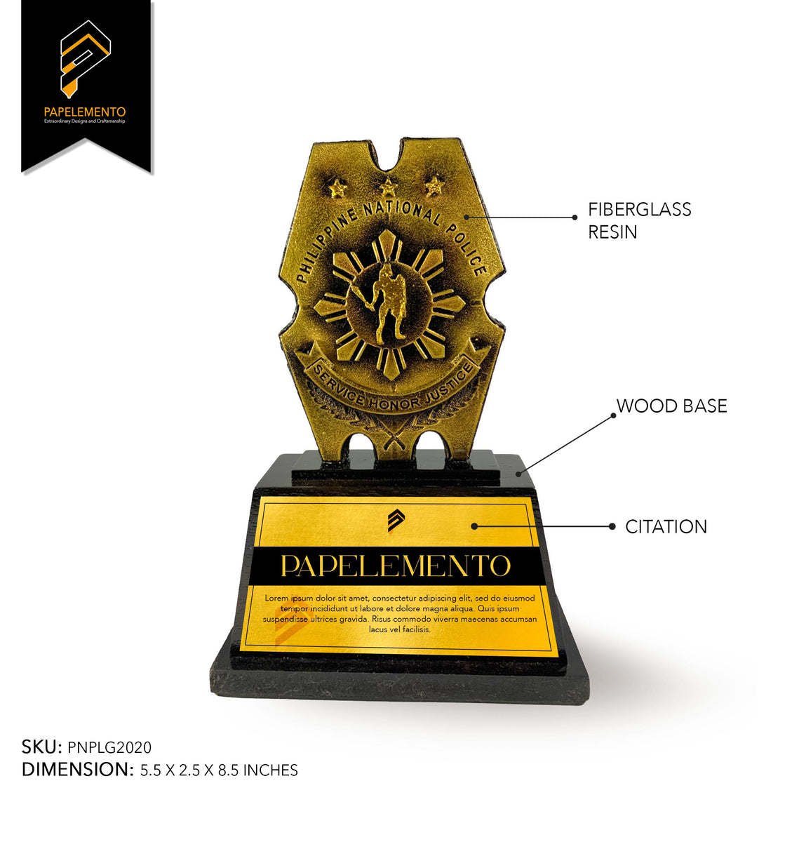 PNP LOGO | Custom Plaques – papelemento